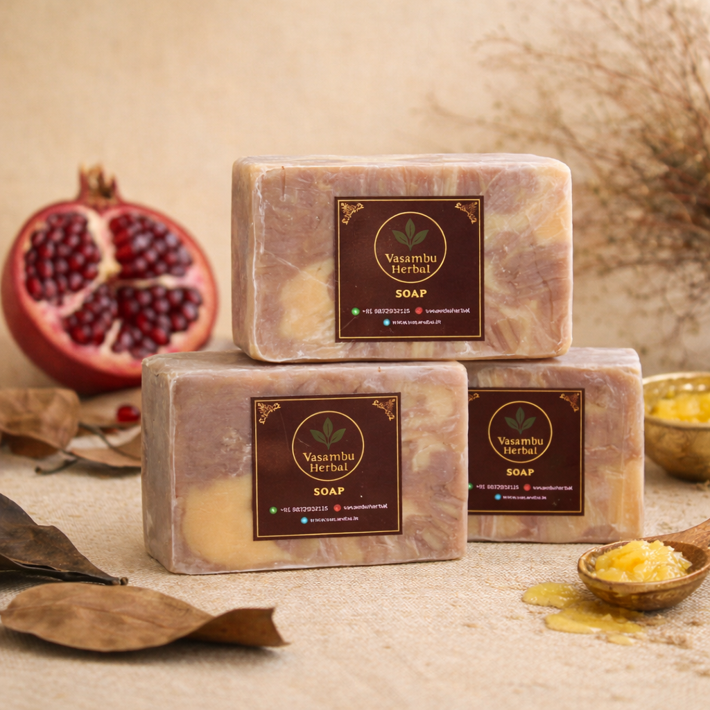 Ghee & Pomegranate Soap – Vasambu Herbal